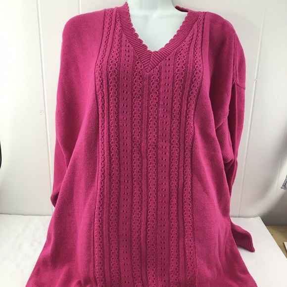 Knit Stitches | Sweaters | Knit Stitches Sz Xl Pink Sweater | Poshmark